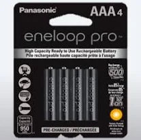 Panasonic AAA Eneloop Pro Battery, 1.2V/950mAh Pack of 4 – BBM Battery