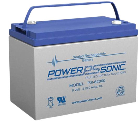 Power-Sonic PS-62000 Battery, 6V/210AH General Purpose AGM with Insert ...